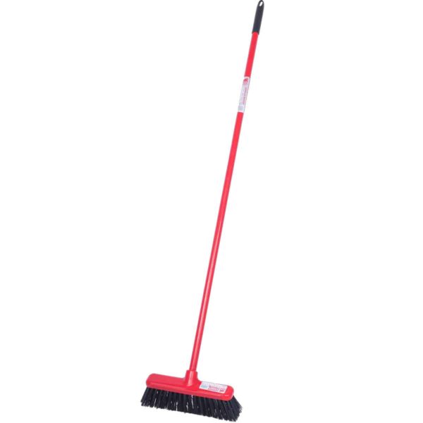 Gorilla Broom® With Hard Bristle 300mm Head Red - Dugdale Merchants