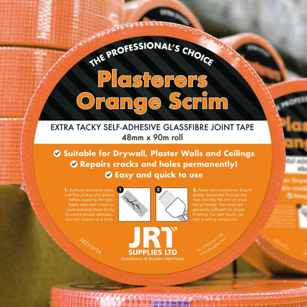 Orange Scrim Tape - Dugdale Merchants